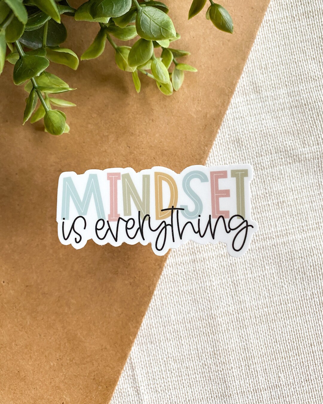 Mindset is Everything | Motivational Sticker, Positive Sticker, Vinyl ...