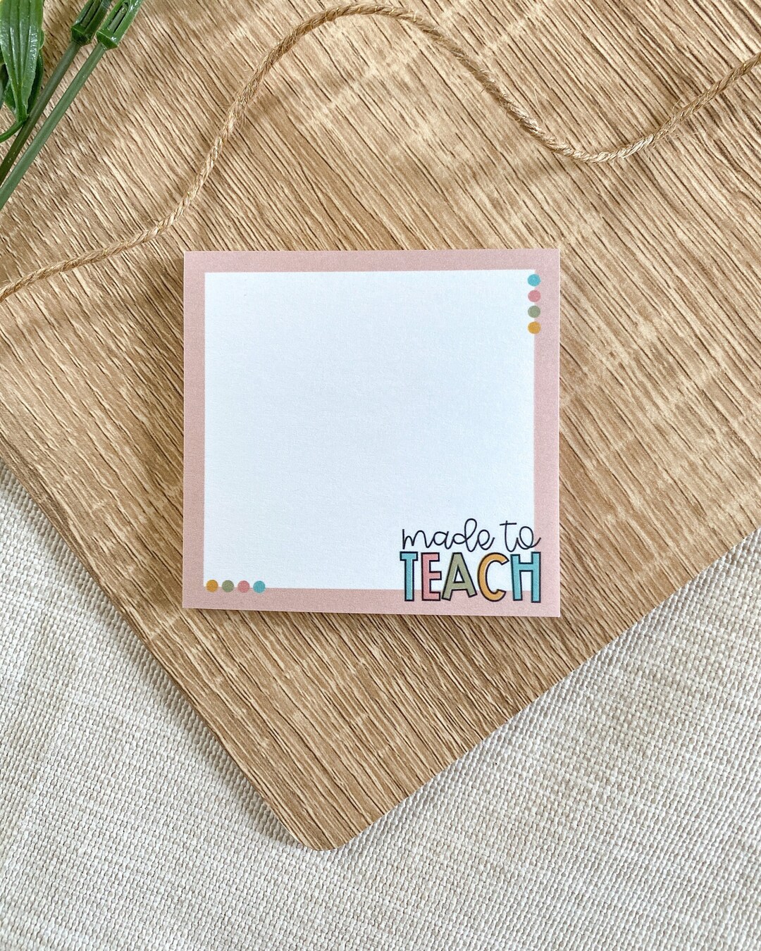 Made to Teach Sticky Notes | Mini Notepad, Cute Stationery, Teacher ...