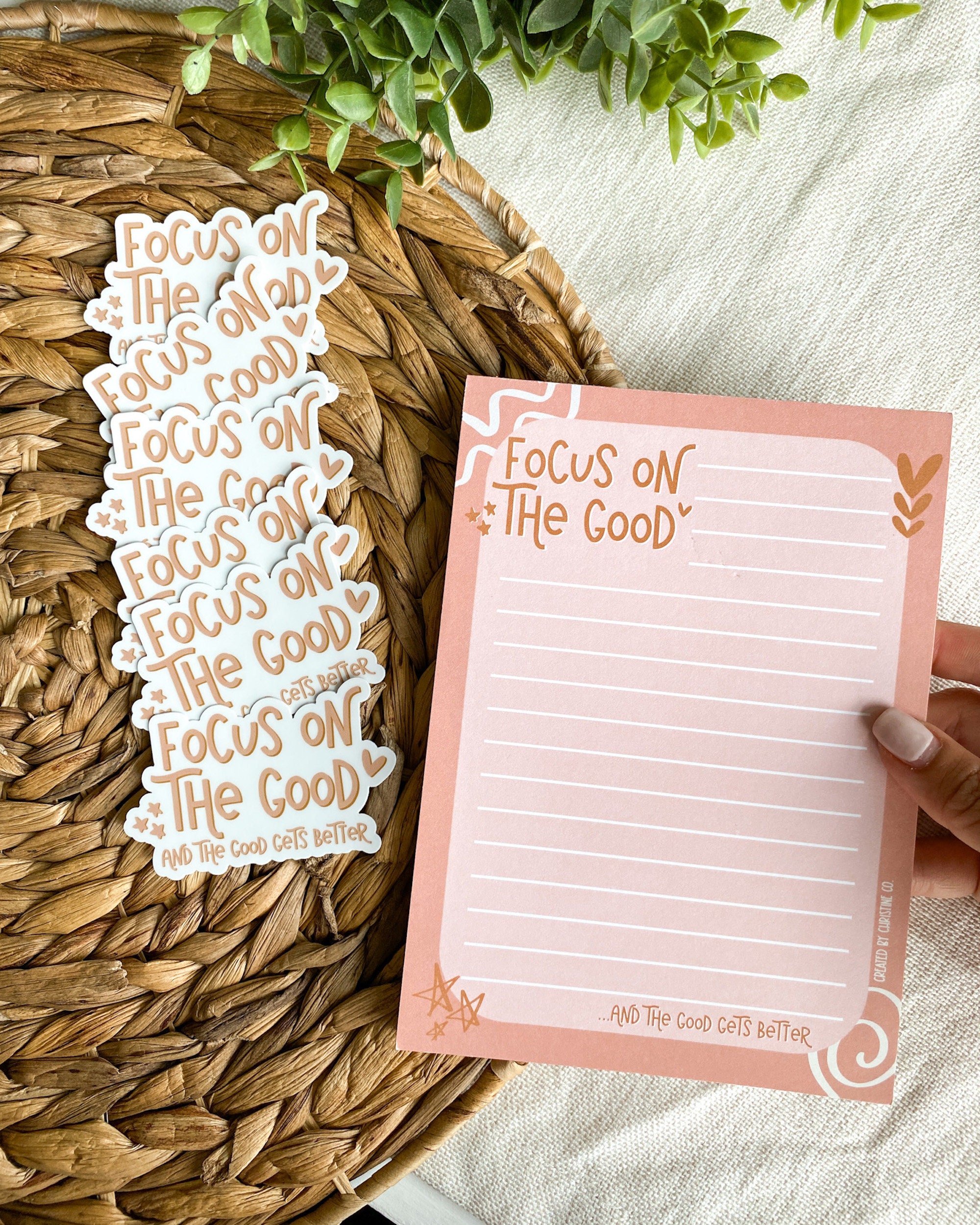 Focus on the Good Notepad To-do List Notepad Lined Paper | Etsy