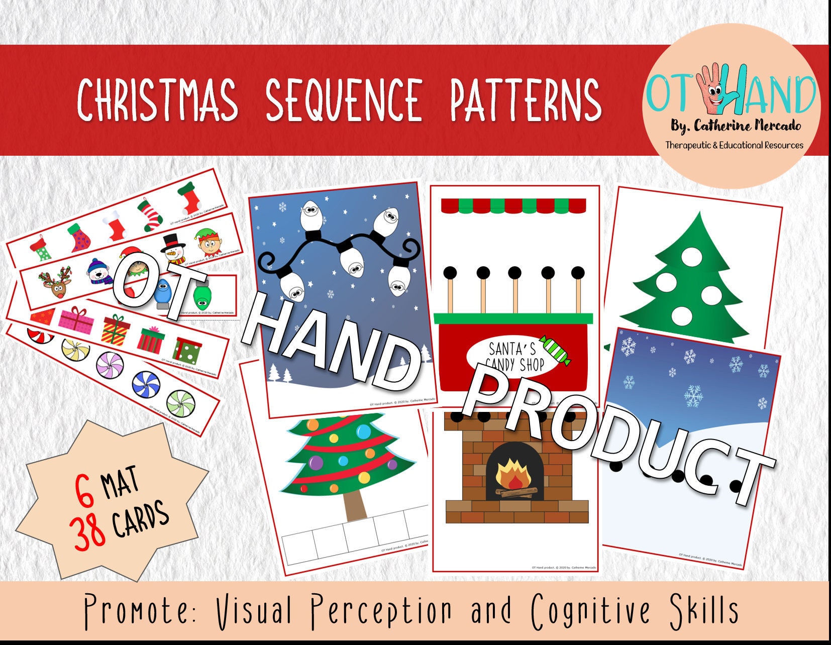 Actividad de patrones de secuencia de Navidad - Etsy España