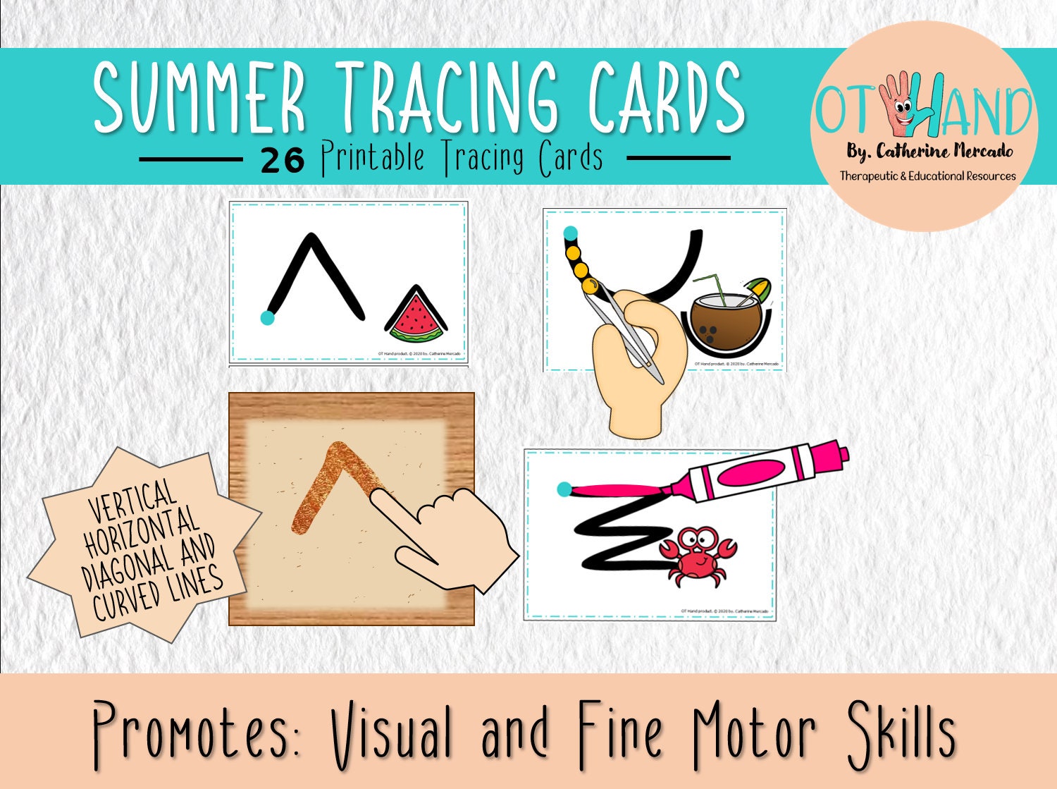 Summer Tracing Cards - Etsy