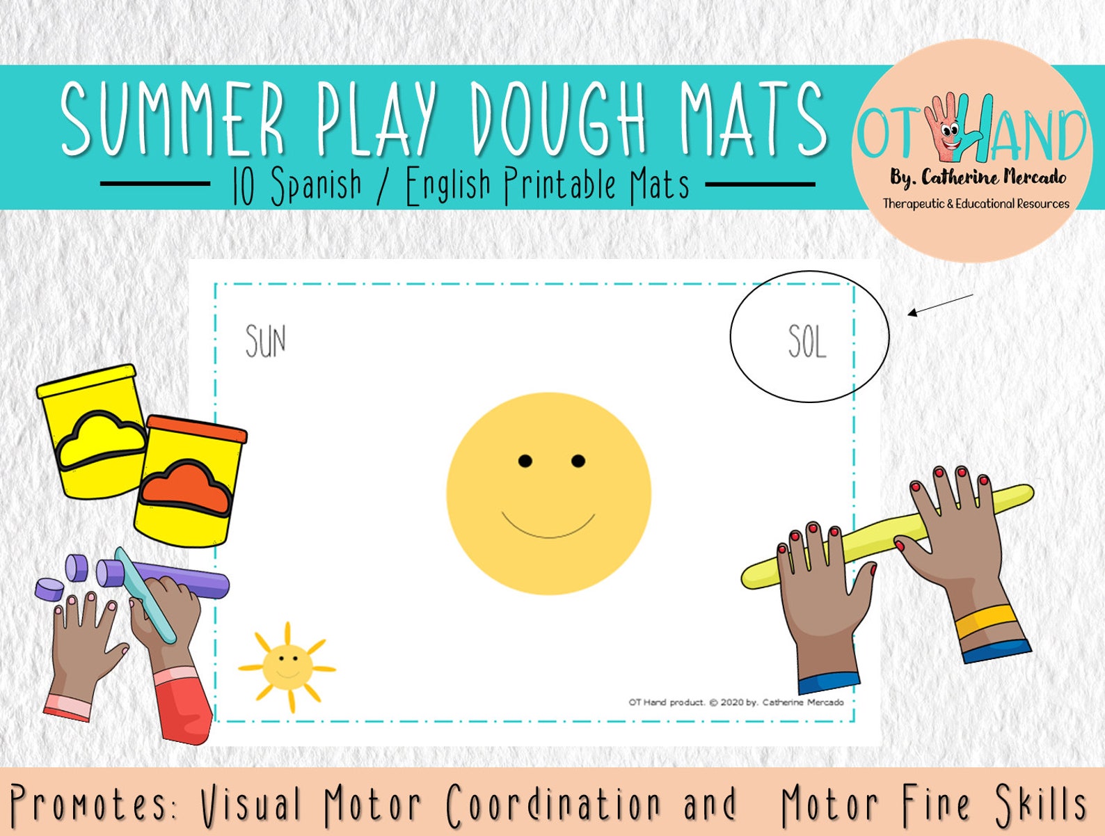 Printable Summer Playdough Mats - Etsy