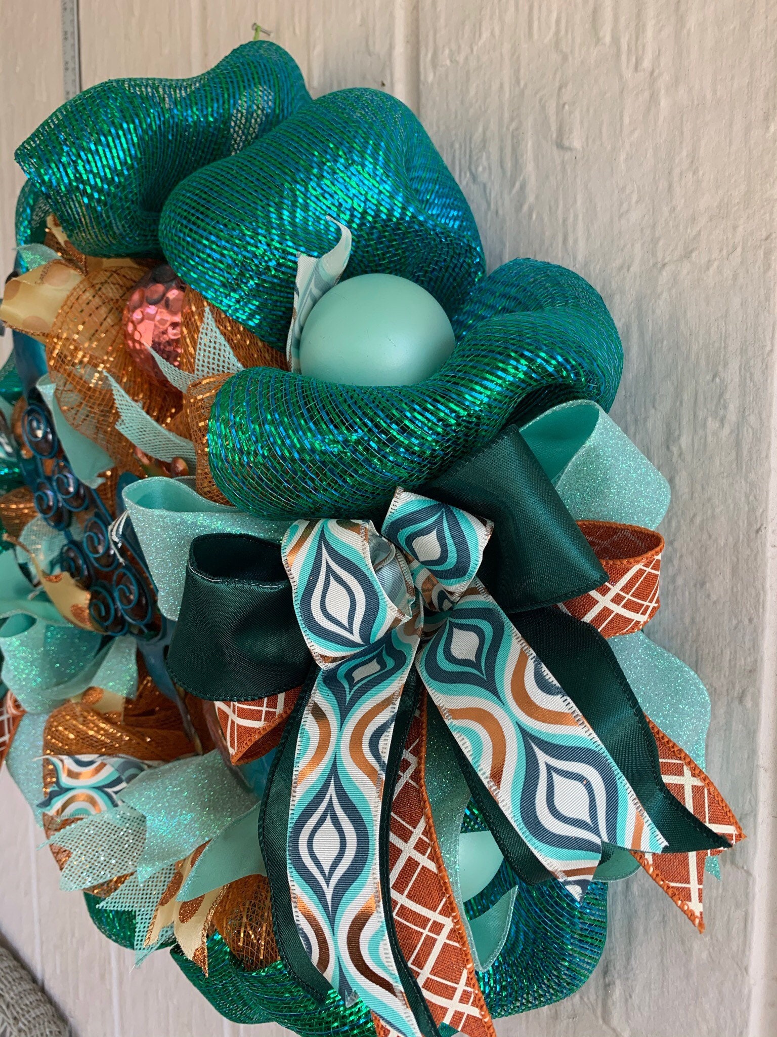 Gecko wreath deco mesh front door summer patio wreath Wreaths & Door ...