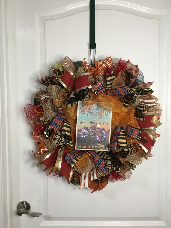 Harley Davidson Motorcycle Wreath Gift for Motorcycle Fans | Etsy