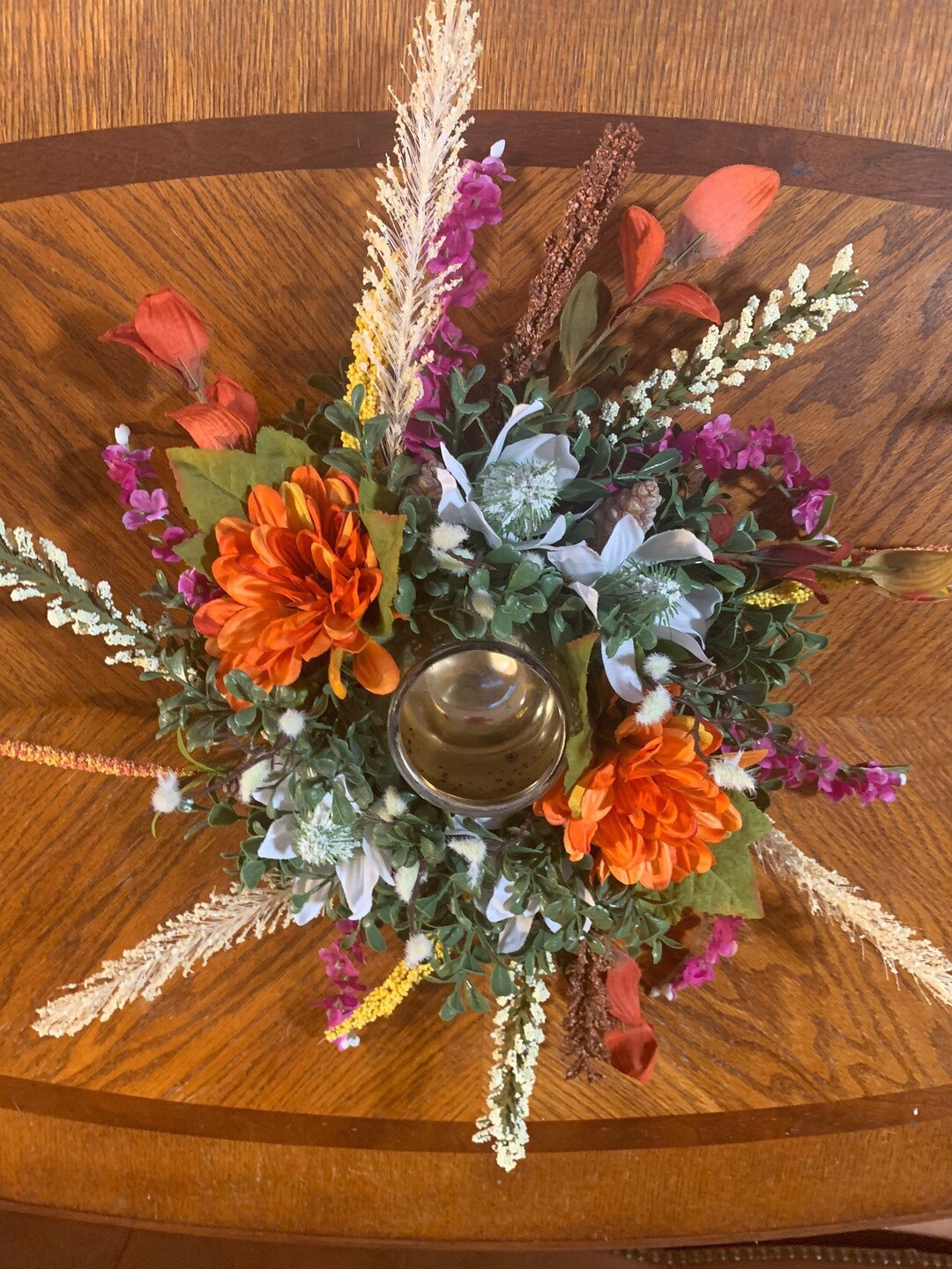 Fall Centerpiece. Fall Foliage, Grapevine Centerpiece, Table Decoration ...