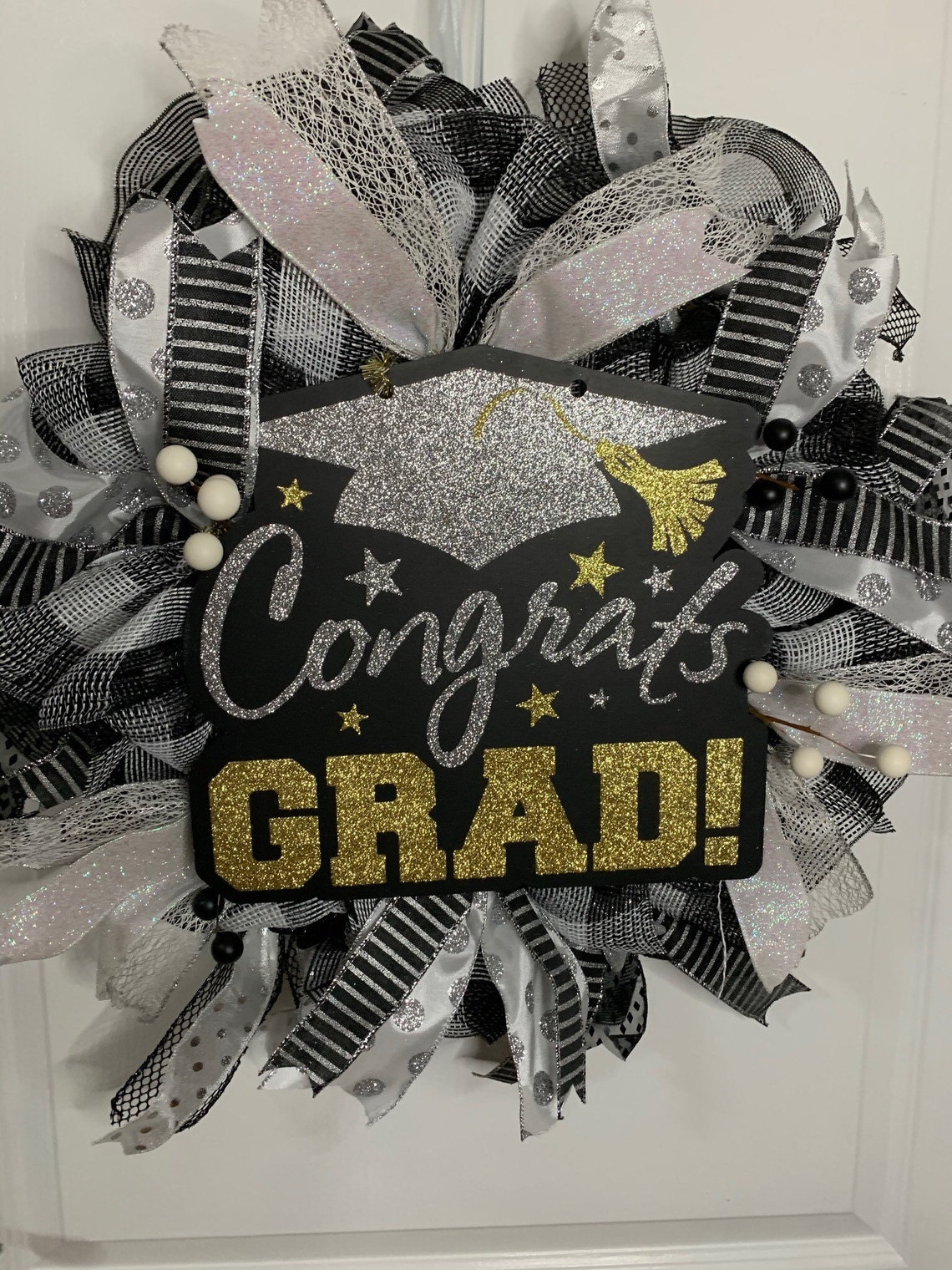 Graduation Wreath, Front Door Wreath, Class of 2023, College, High ...