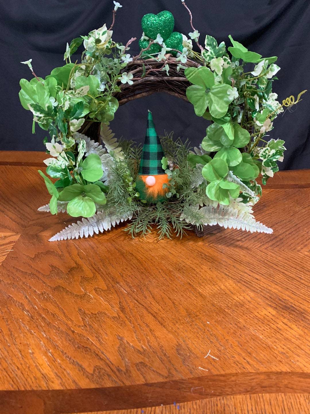 Shamrock Centerpiece, Gnome in Garden, Table Topper, St Patty's Day ...