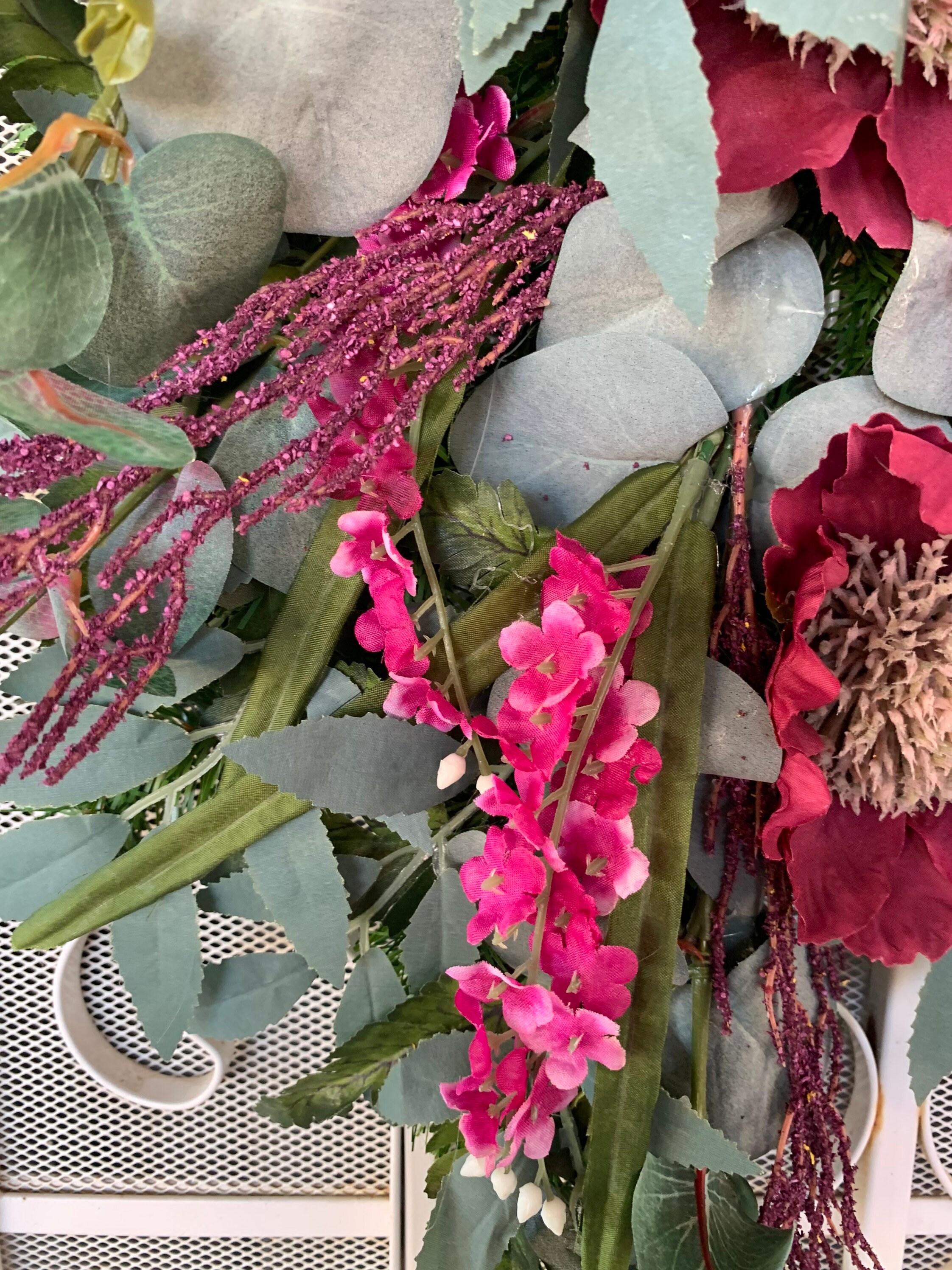 Fall Swags, Front Door Swag, White Flower Swag, Purple Flower Swag, - Etsy