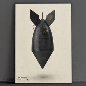 Nuclear Bomb V3 Sci Fi Retro Futuristic Original Design A3 - Etsy