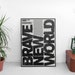 BRAVE NEW WORLD- Contemporary Graphic Design Poster | A3 | Wall Art ...