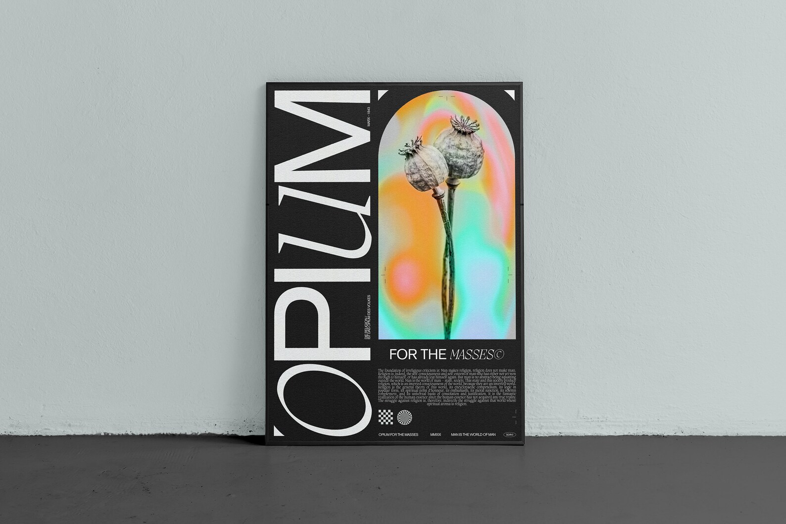 Opium for the Masses Contemporary Graphic Design Poster A3 - Etsy