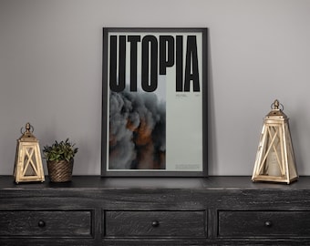 BRAVE NEW WORLD- Contemporary Graphic Design Poster | A3 | Wall Art ...