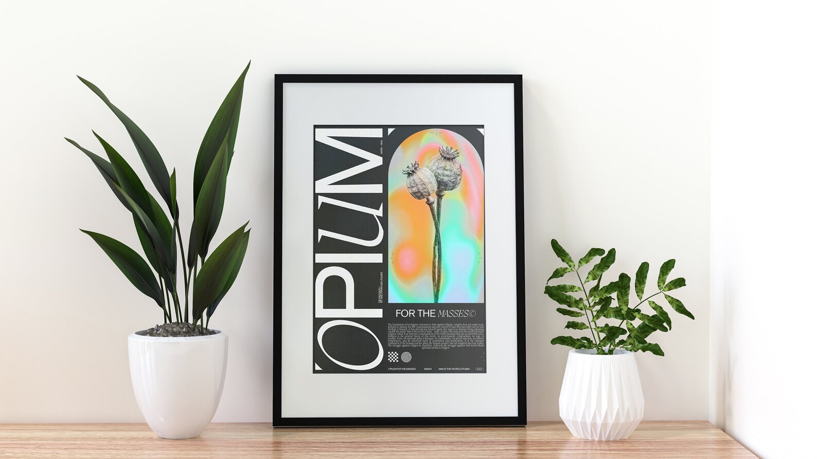 Opium for the Masses Contemporary Graphic Design Poster A3 - Etsy