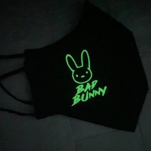 Bad Bunny Face Mask | Bad Bunny Glow in the Dark Face Mask | EUTDM ...