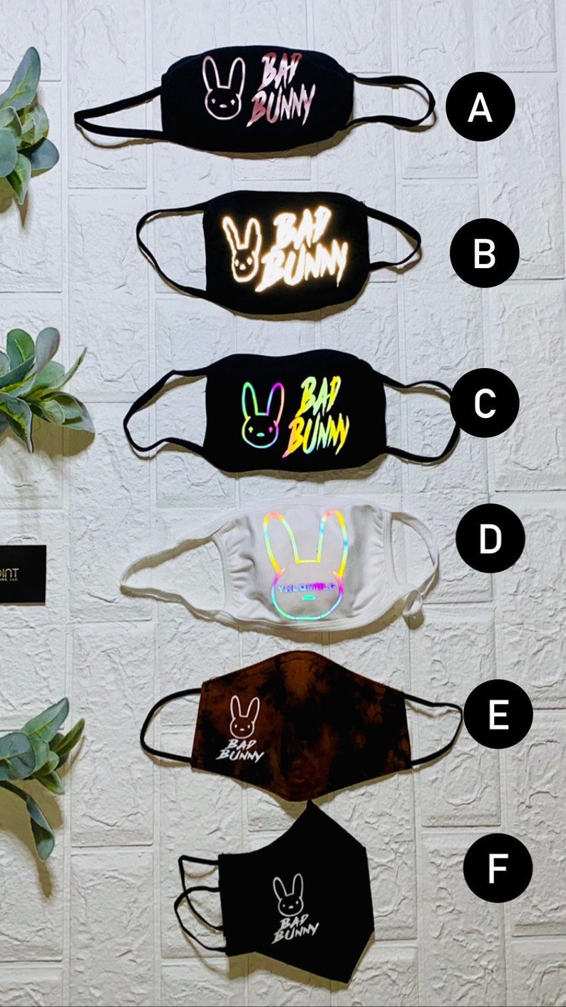 Bad Bunny Mask Bad Bunny Face Mask El Conejo Malo Bleach | Etsy