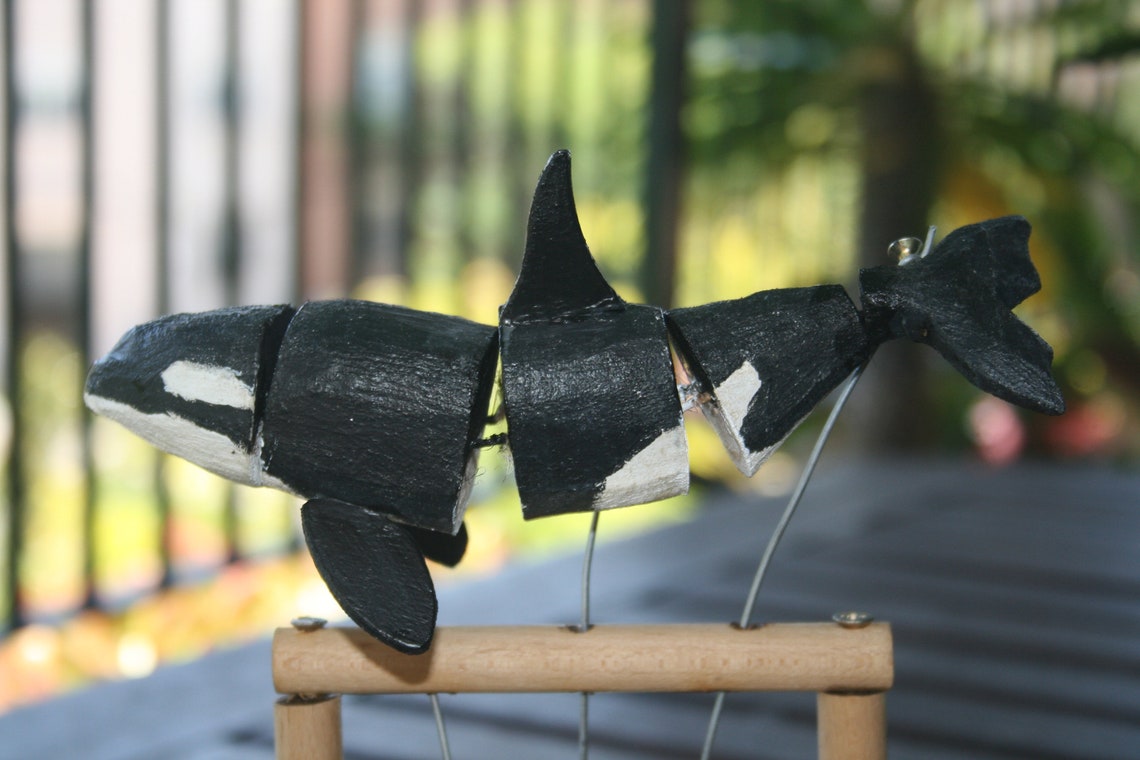 Automaton Orca - Handmade Wooden Sculpture - Etsy