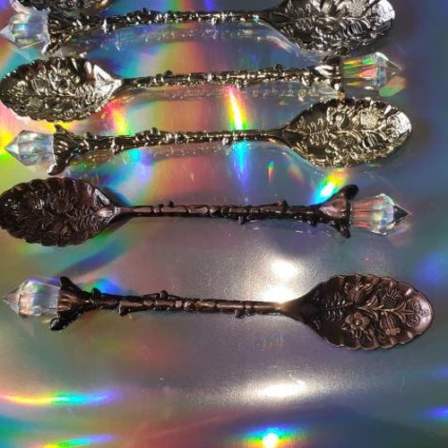Crystal Spoon Quartz Crystal Ritual Spoon Tea Spoon Witchs | Etsy