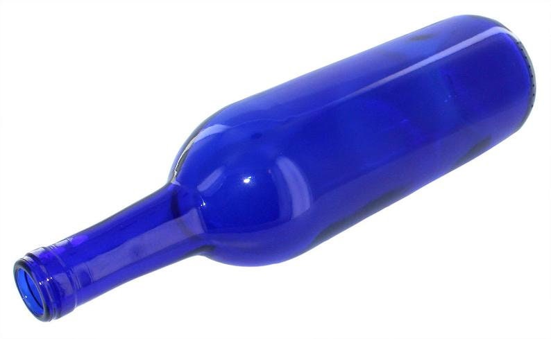 Blue Water Bottle, Reusable, blue Solar Water 750ml, Chakra Symbols ...