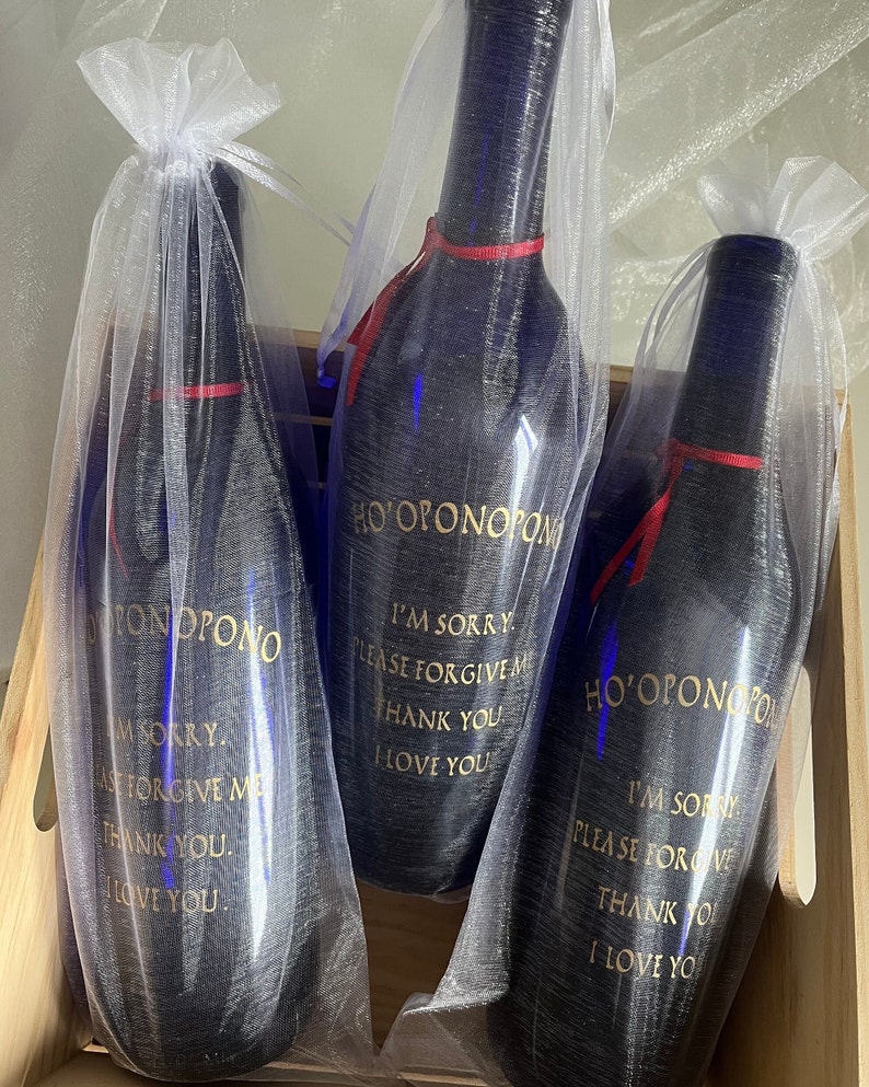 Blue Solar Water Bottle, Reusable, 750ml Ho'ponopono, Flower of Life ...