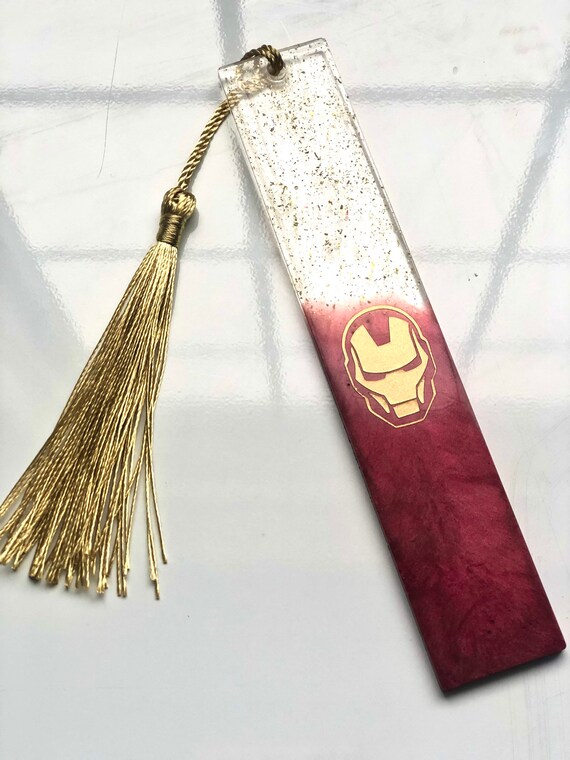 Superhero Inspired Resin Bookmark Resin Bookmark Marvel - Etsy