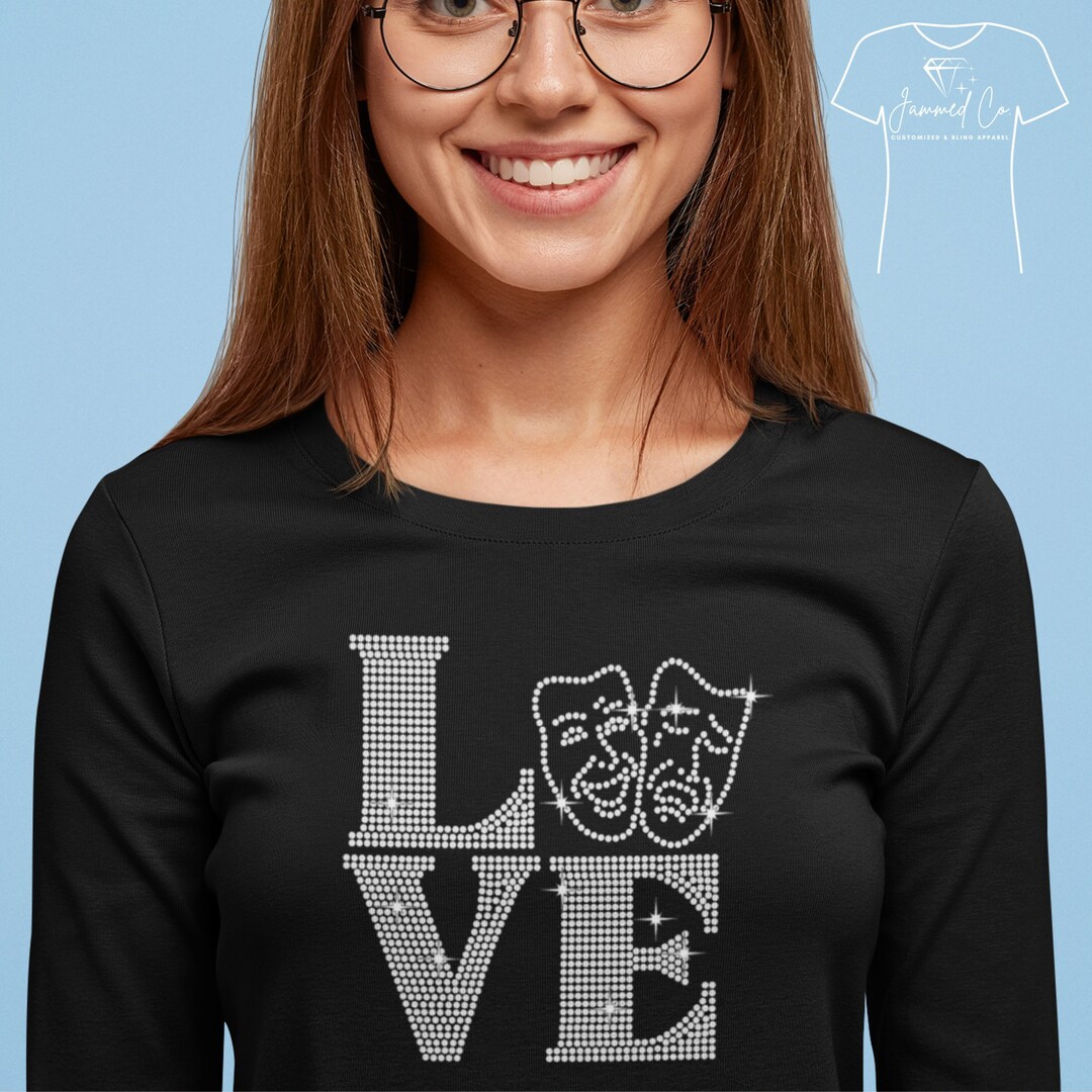 Theatre Rhinestone Shirt, Theatre Shirt Gift for Drama Teacher ...