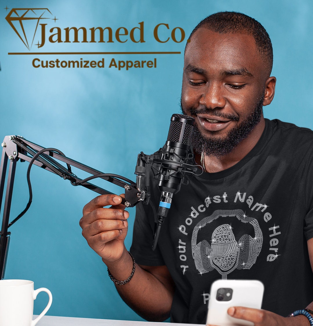 Custom Podcast Shirt, Rhinestone Shirt Gift for Podcasters, Gift for ...
