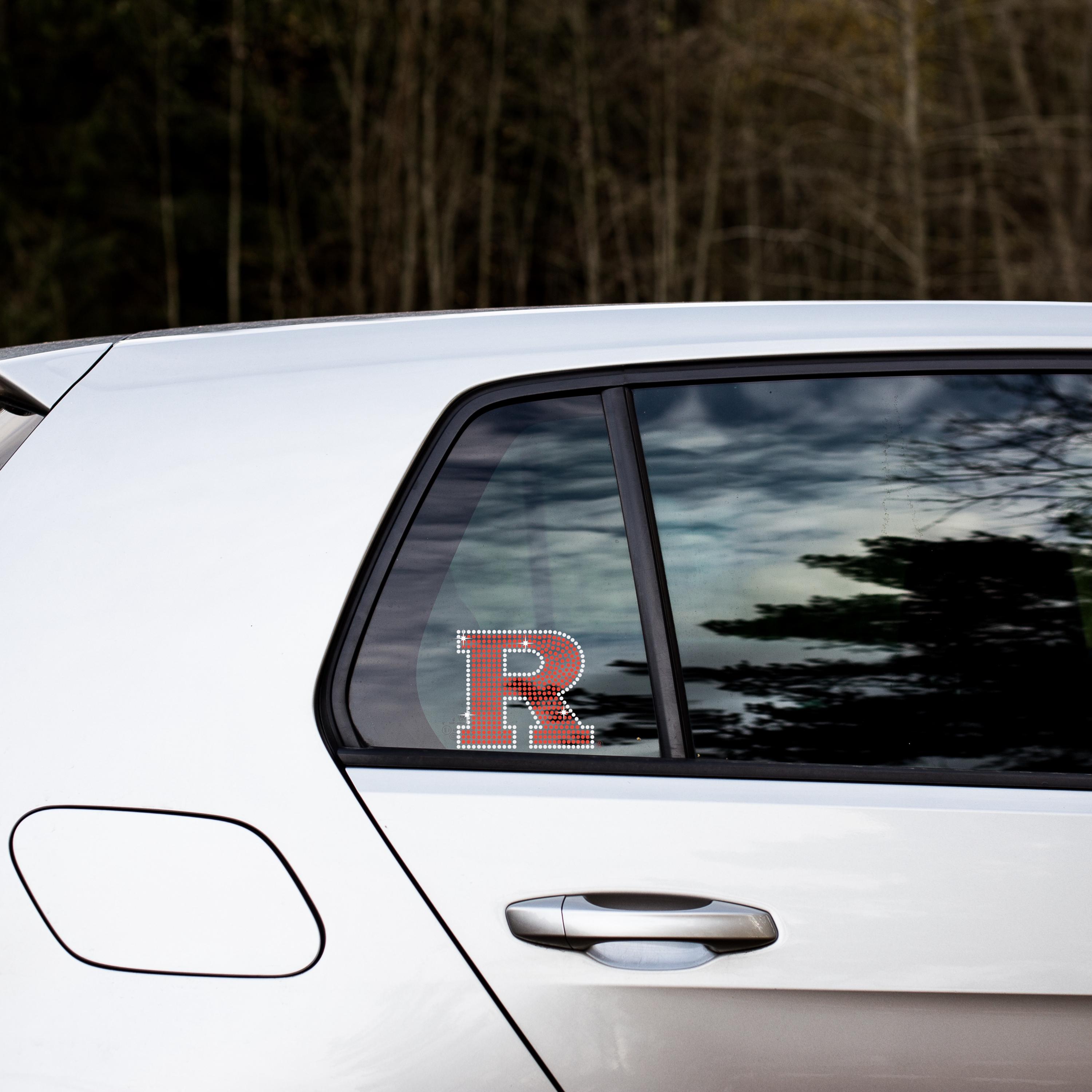 Rutgers Rhinestone Car Decal, Bling R Logo Sticker, Sparkly Car ...