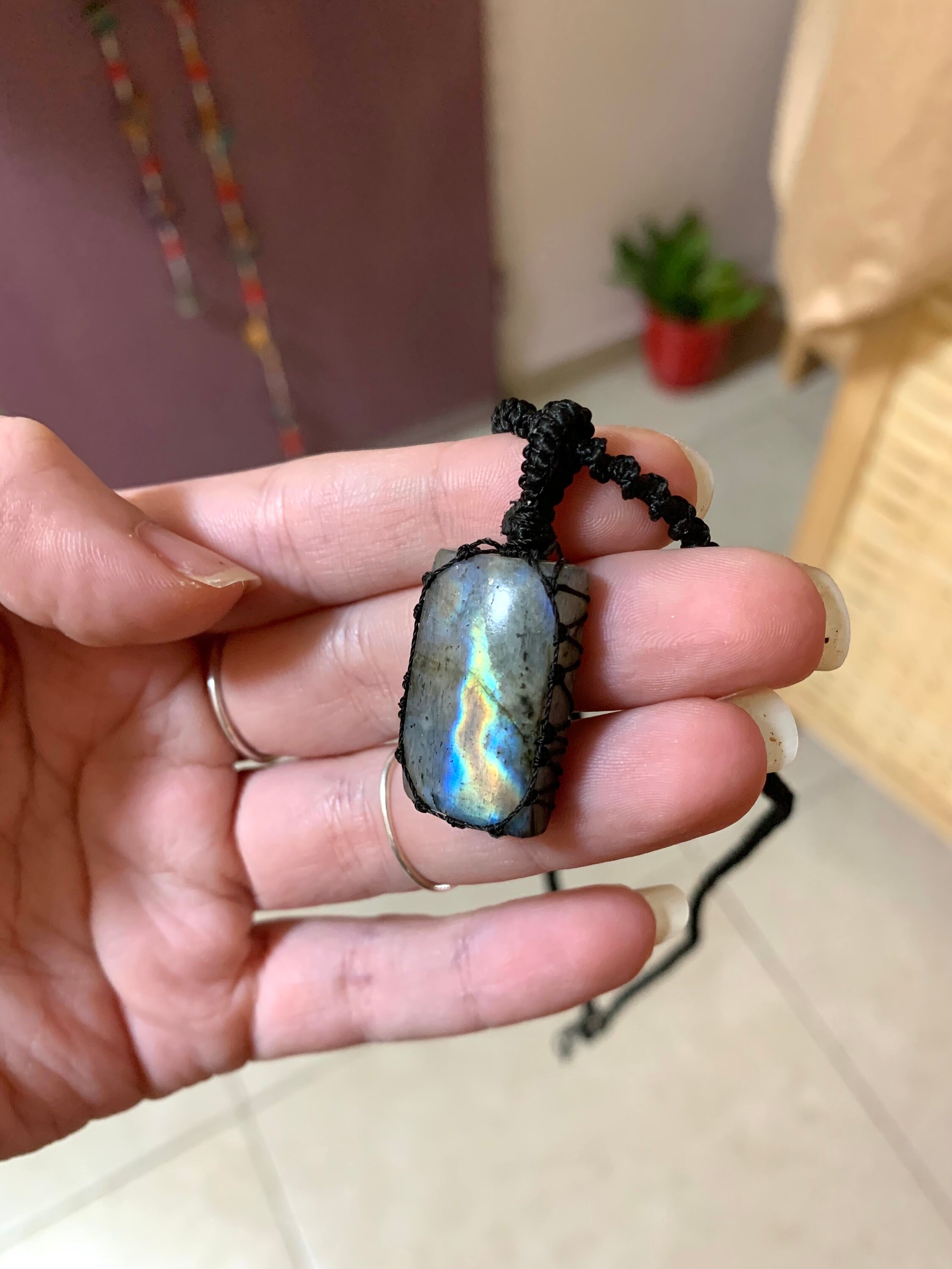 Labradorite Crystal Necklace | Unisex Hand Made Necklace | Fairy Elf ...