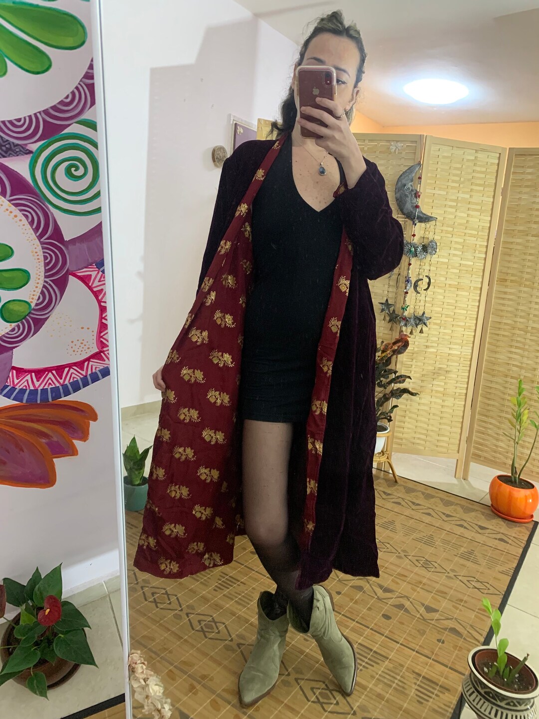 Dark Purple Velvet and Silk Bohemian Jacket One of a Kind Unique Velvet ...
