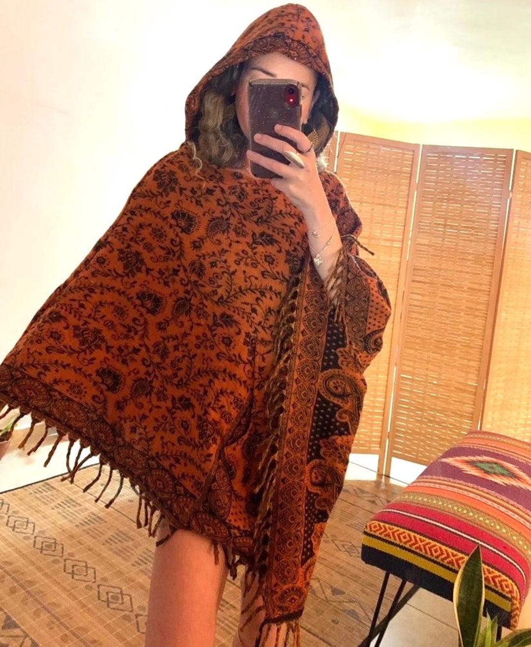 Poncho ,woman Ethnich Poncho/unisex Poncho/festival Outfit/womens ...