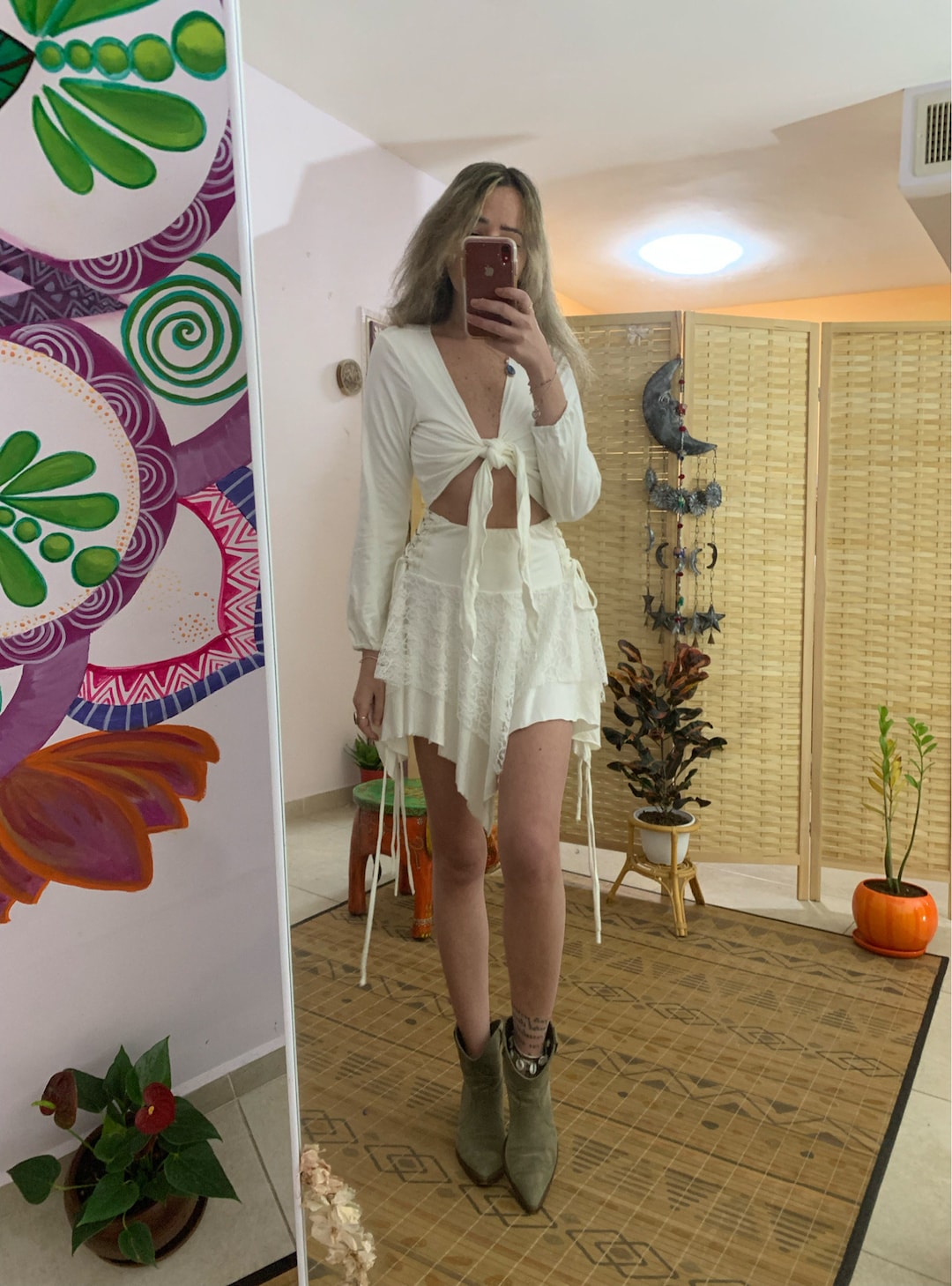 Boho Mini Pointy Lace Skirt | Bohemian Goddess Short Skirt | Pixie Rave ...