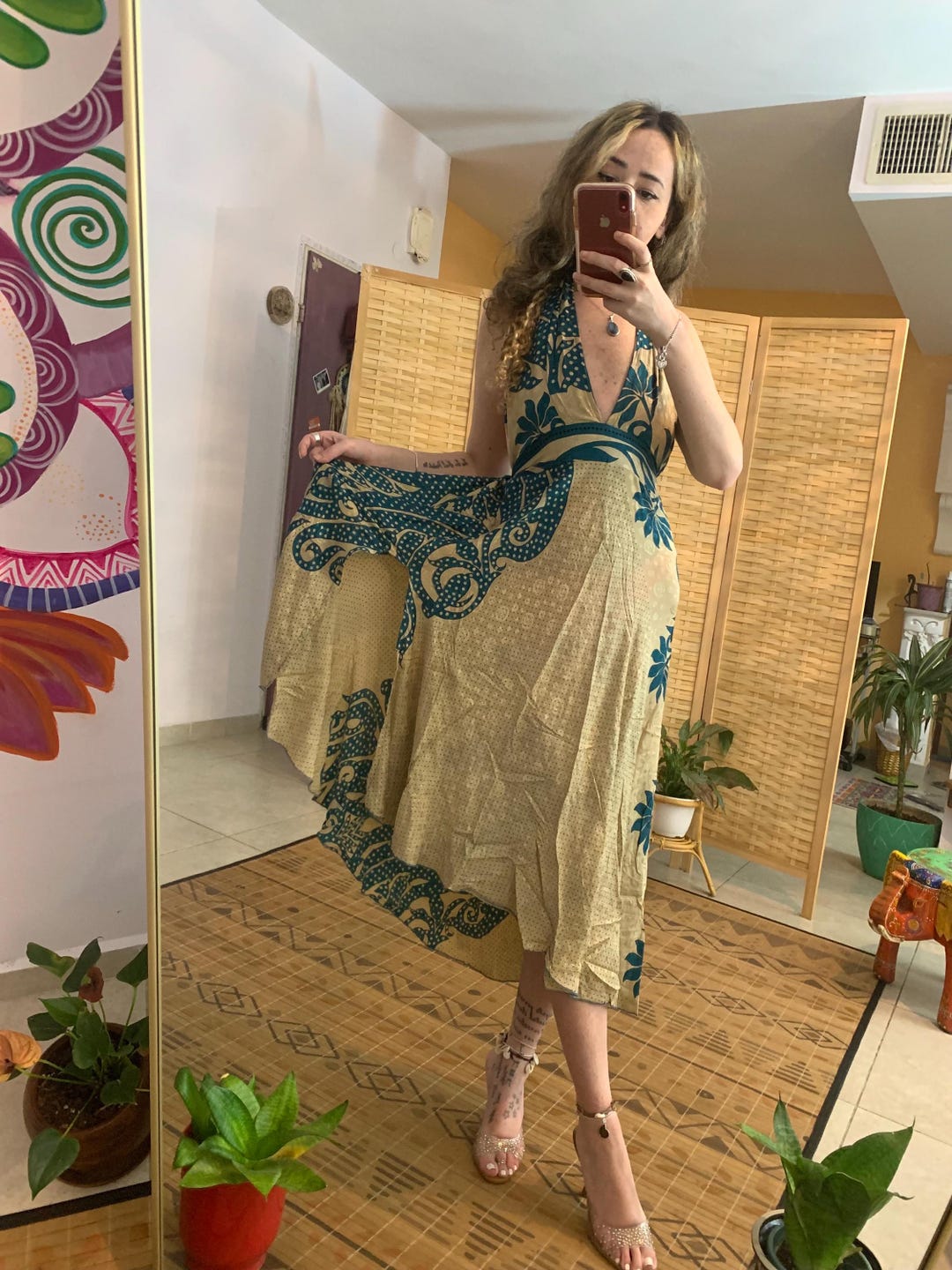 Silk Side Slit Backless Sexy Summer Dress Skirt| Multiple Way Tie Midi ...
