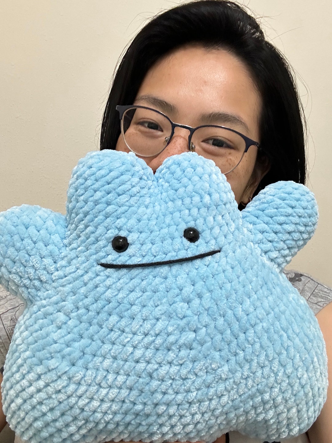 Ditto Plushie, Crocheted Ditto Plushie, Ditto Inspired Crocheted ...