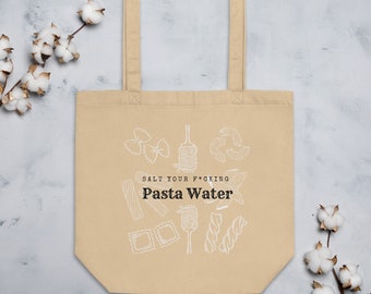 Pasta Cotton Canvas Tote Bag Gift for Food Lovers Reusable Grocery ...
