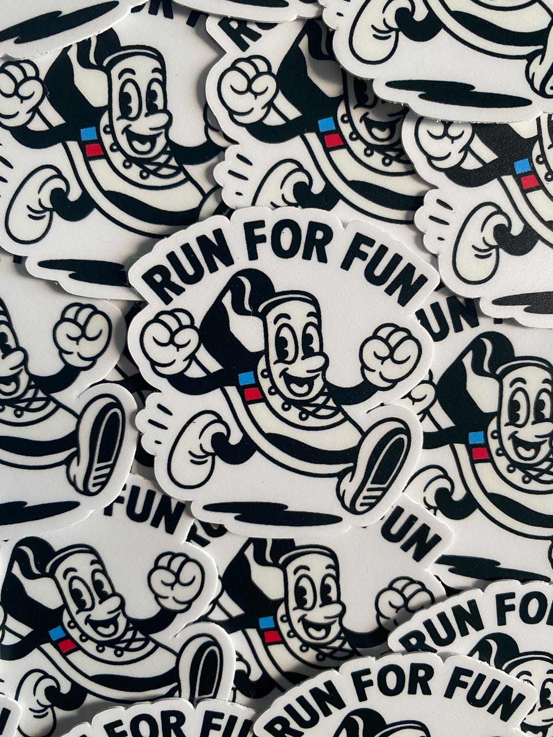 Run for Fun Sticker | Motivational Runner Running Marathon Ultra Shoe ...