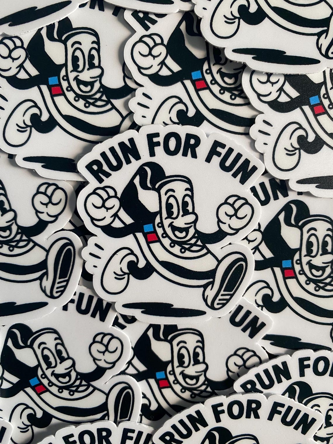 Run for Fun Sticker | Motivational Runner Running Marathon Ultra Shoe ...