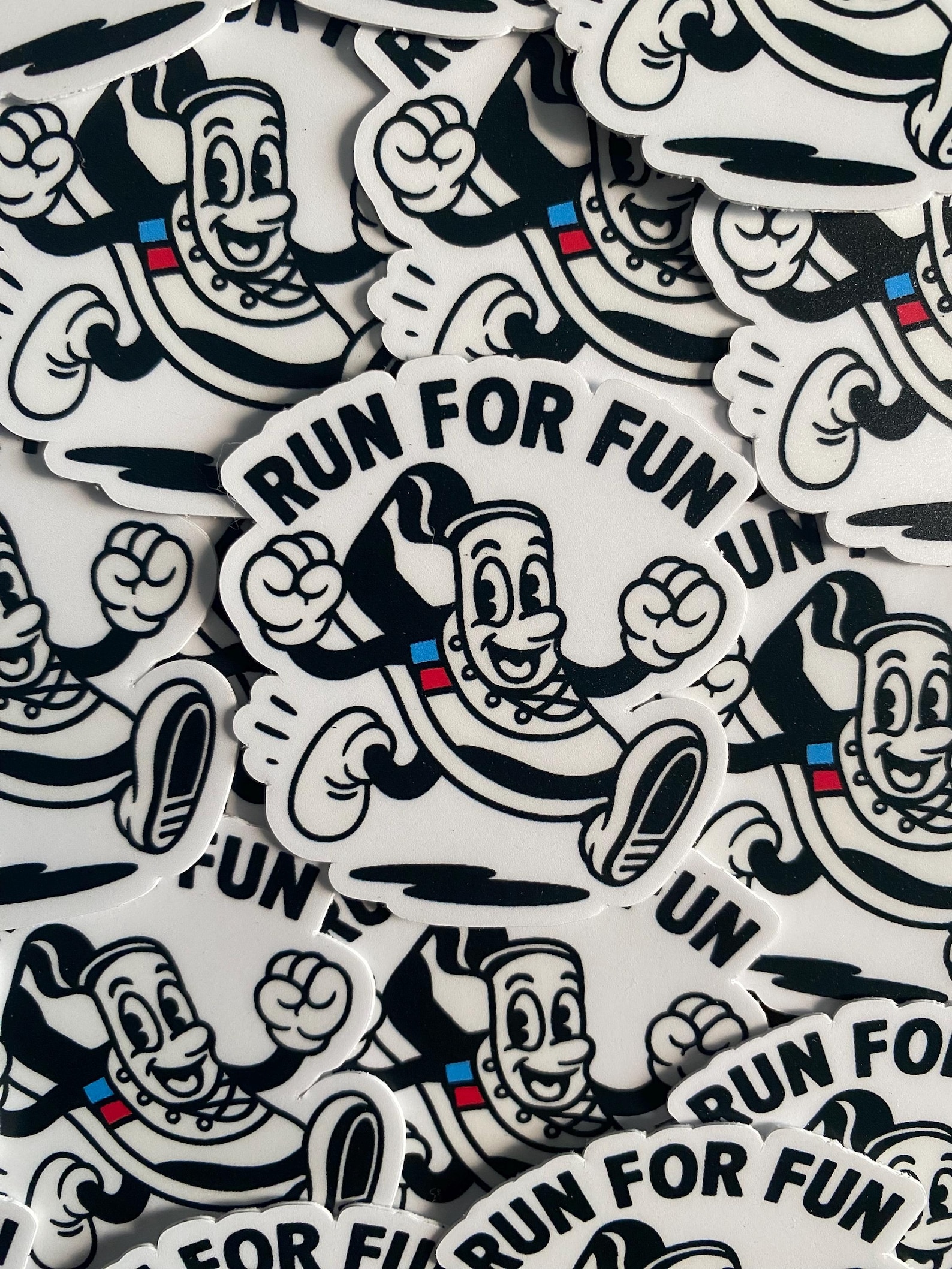 Run for Fun Sticker | Motivational Runner Running Marathon Ultra Shoe ...