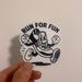 Run for Fun Sticker | Motivational Runner Running Marathon Ultra Shoe ...