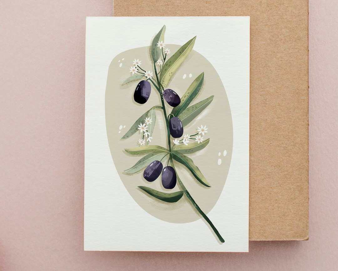 Olive - Greeting Card 5x7 / Botanical / Floral / All Occasion Card - by ...