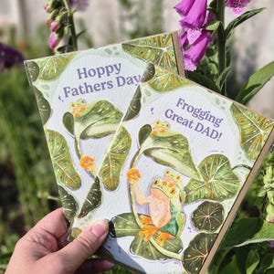 Father’s Day Card – Frog Theme – 5x7" Greeting Card – Two Titles ...