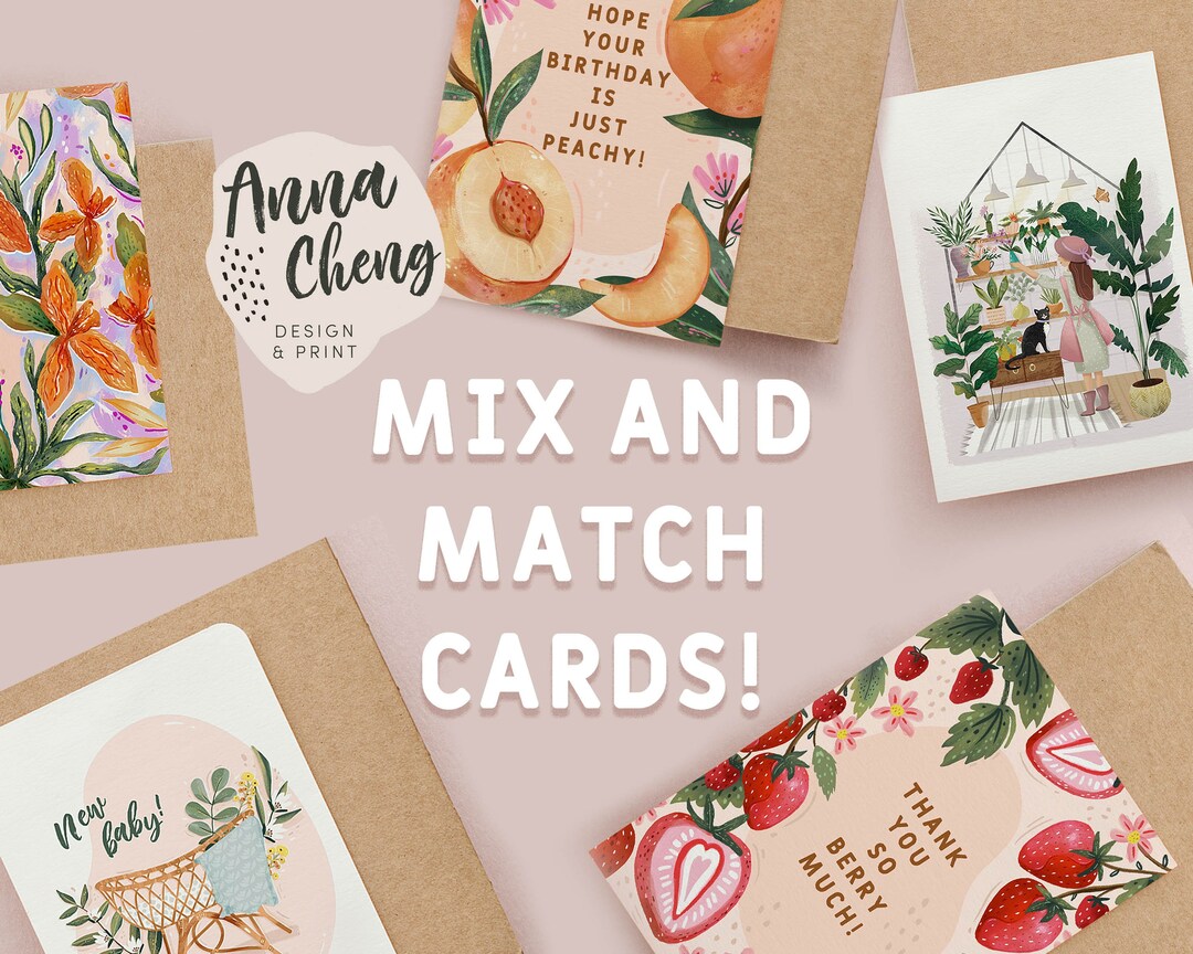 Mix and Match Cards / Pack of Cards / Pick and Mix Cards / Set of ...