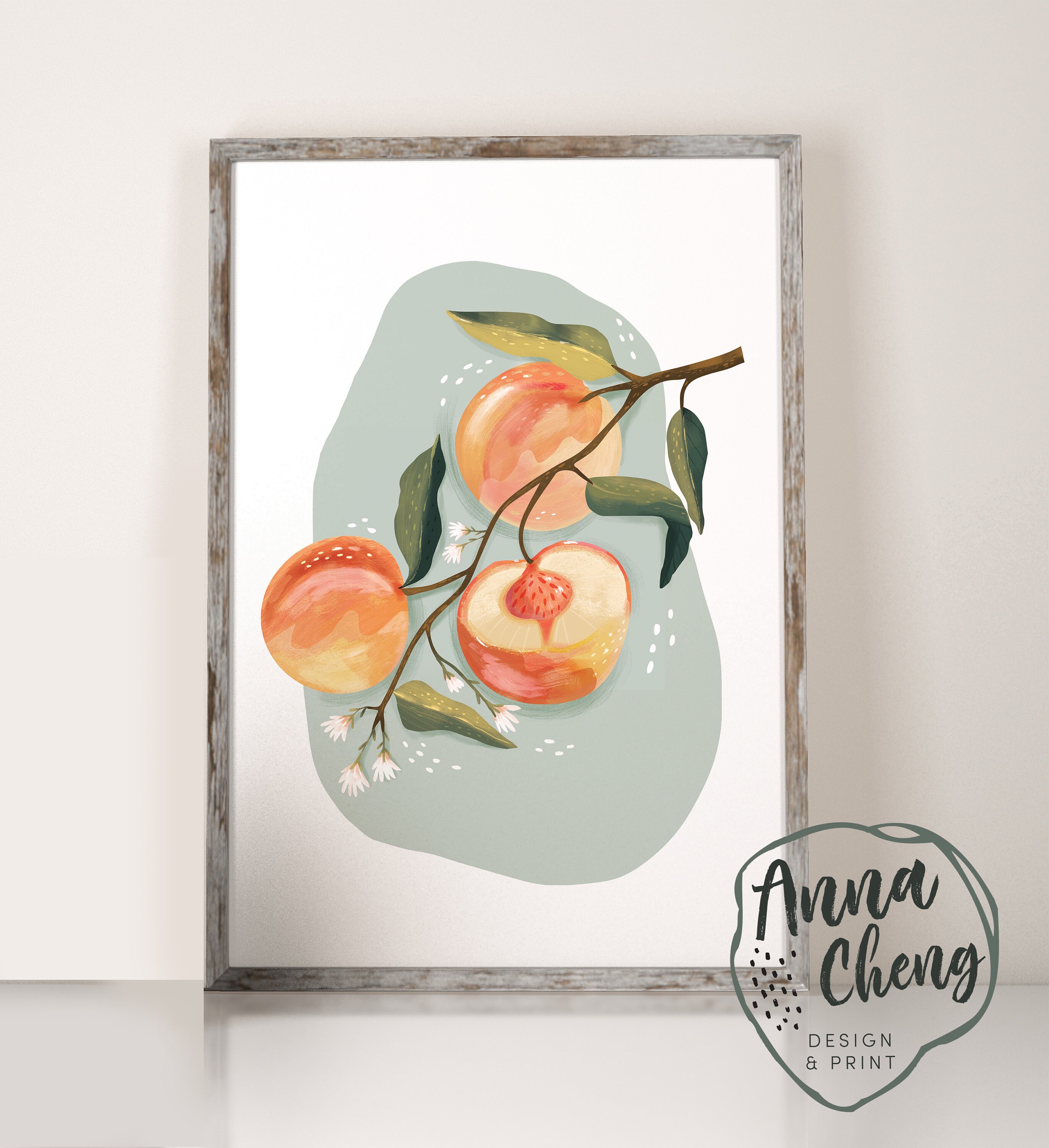 Summer Fruits Art Prints by Anna Cheng / oranges/ lemons/ | Etsy