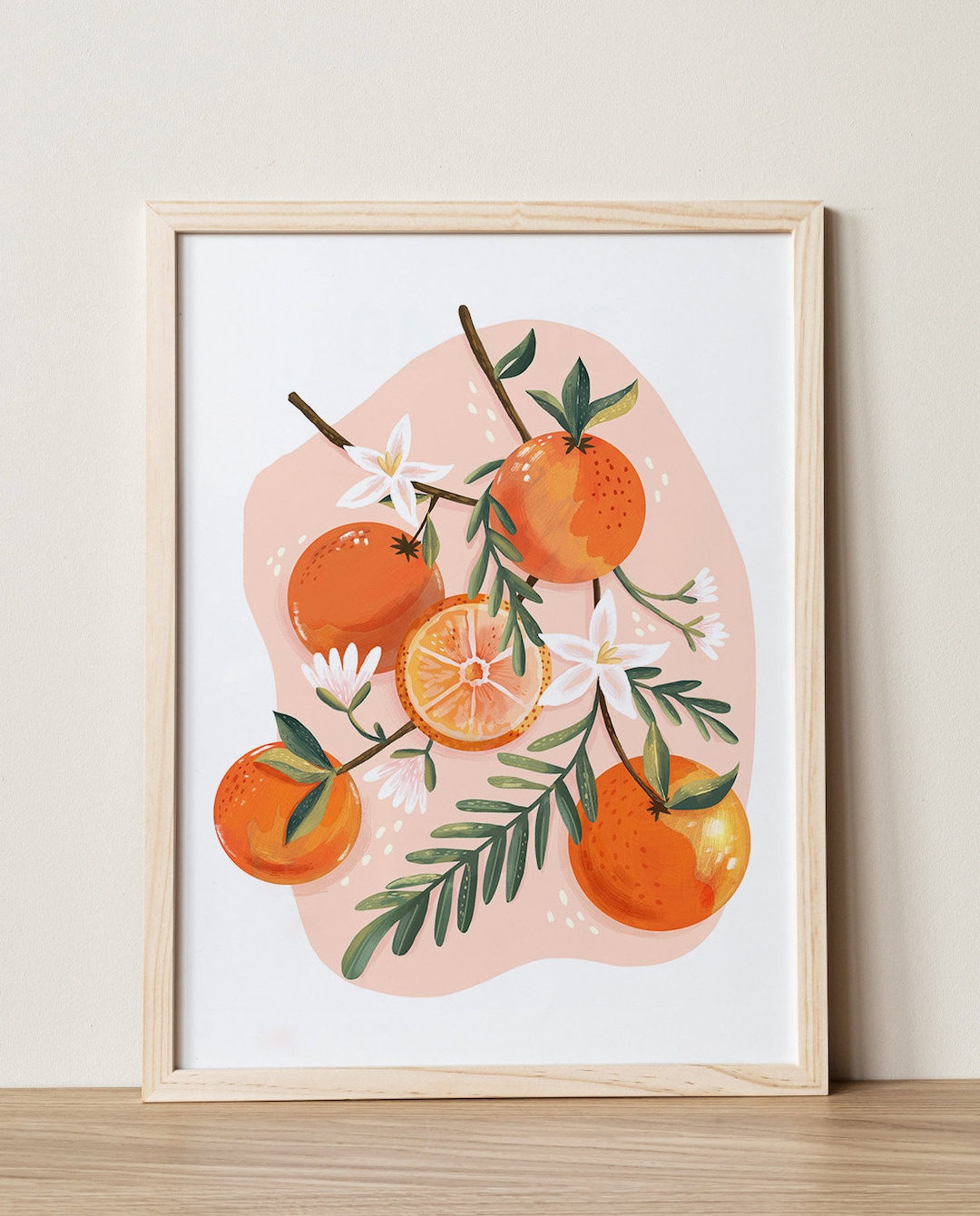 ORANGES ART PRINT/ Fruit Art / Kitchen Decor / Botanical Print - Etsy