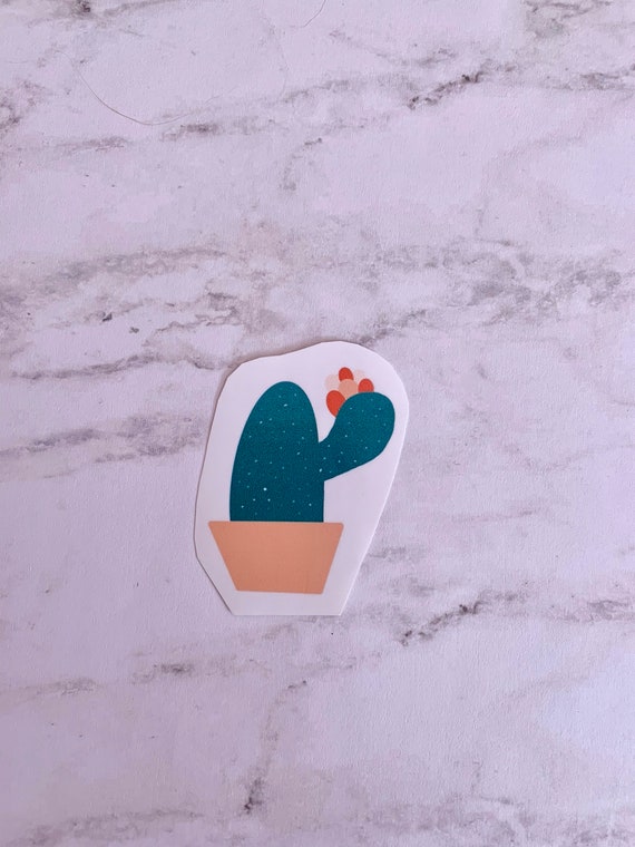 Cute Cactus Plant Sticker - Etsy