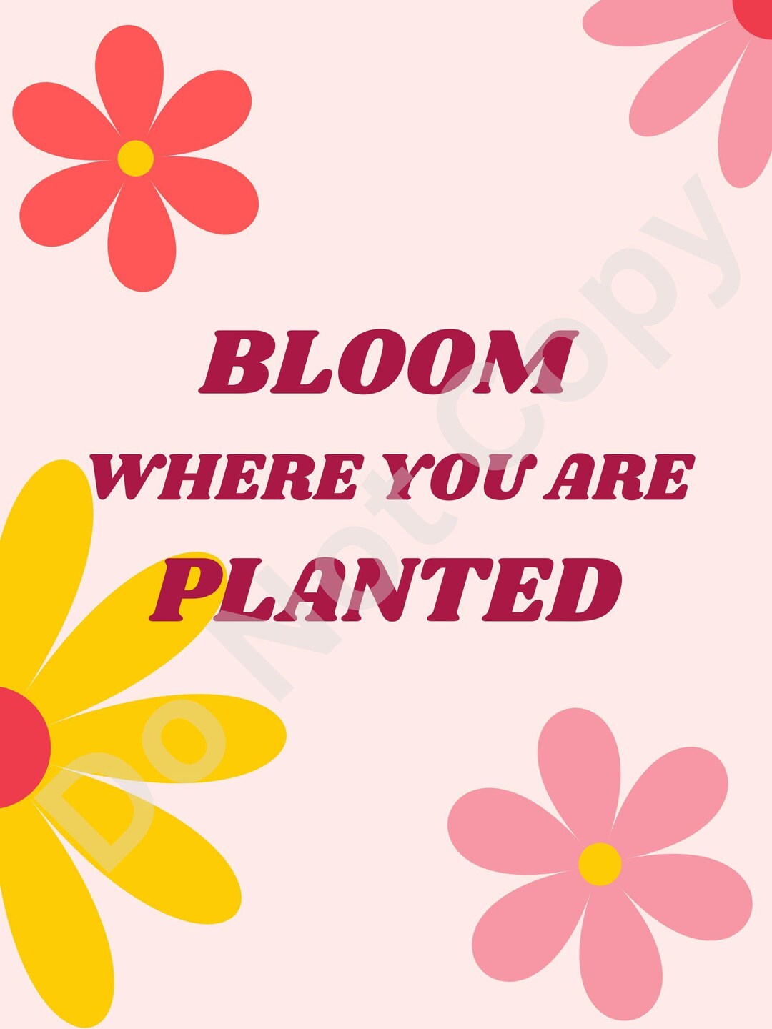 Motivational Floral Classroom Poster: Office Decor Print - Etsy
