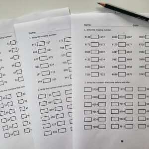 Number Neighbors Worksheets. Missing Numbers Printable Worksheets ...