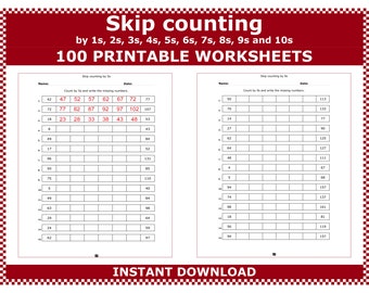 Skip Counting Maze by 2s,5s,10s,3s,7s Worksheets printable PDF Download ...