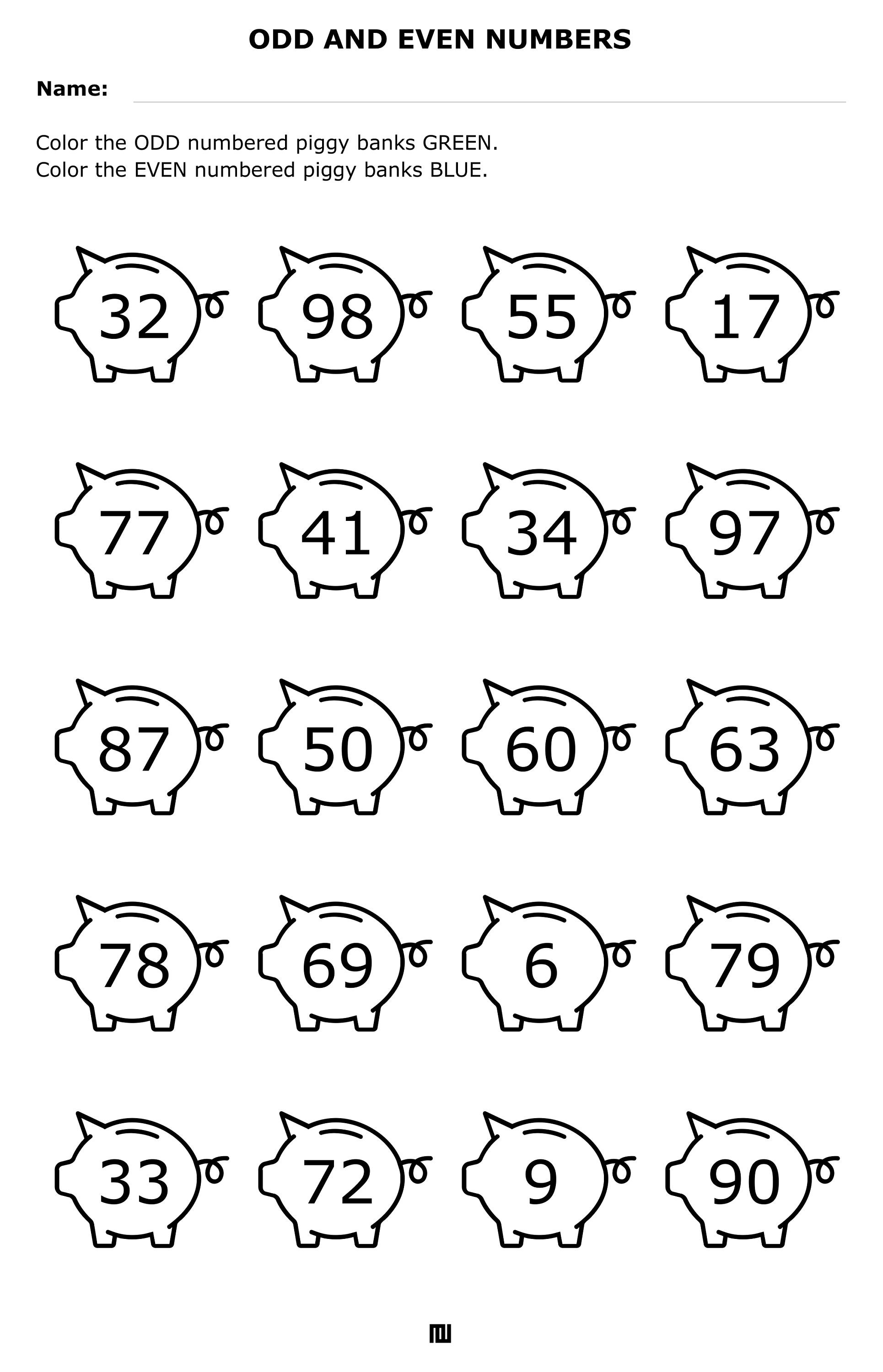 Odd and Even Numbers Worksheets. Learn to Identify Odd and - Etsy