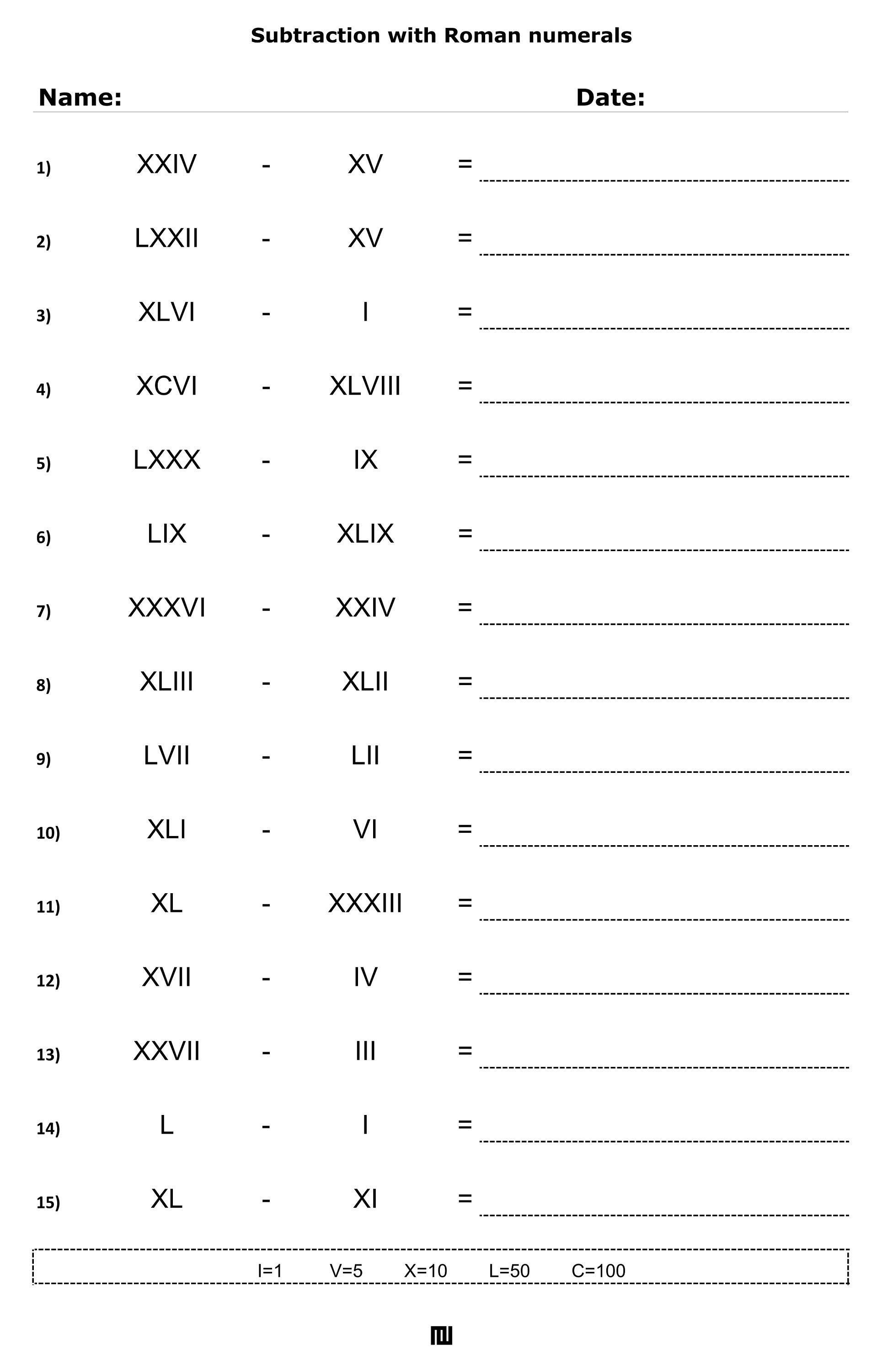 Roman Numerals Chart 1-50 #roman #numerals Chart #1-10, 49% OFF