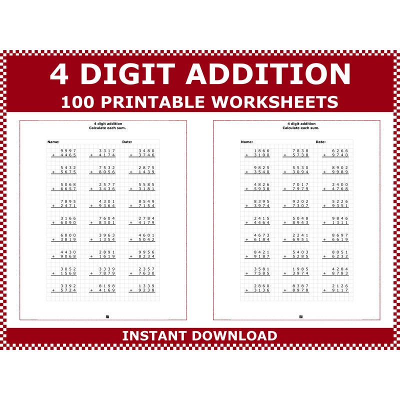 3 Digit Adding - Etsy UK